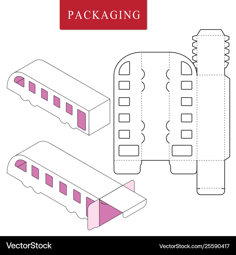 Package template transportation conceptpackage Vector Image