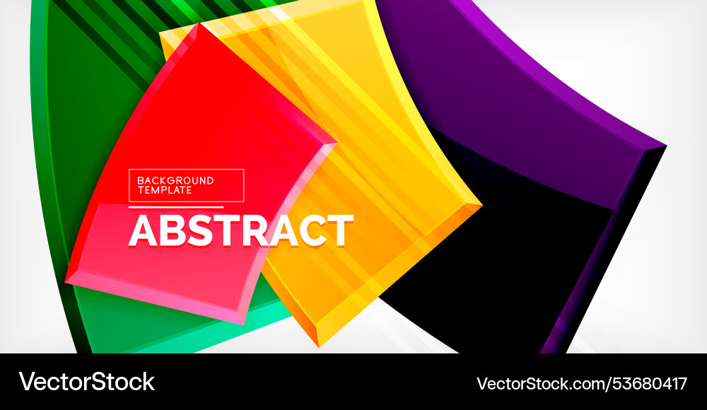 Round 3d shapes plates background creative Vector Image