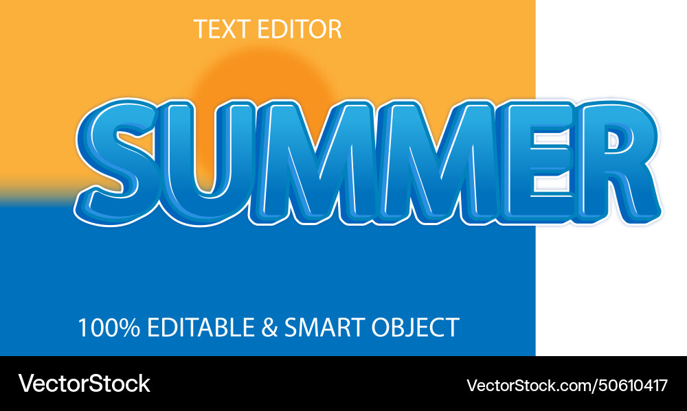 Summer 3 dimension emboss cartoon style Royalty Free Vector
