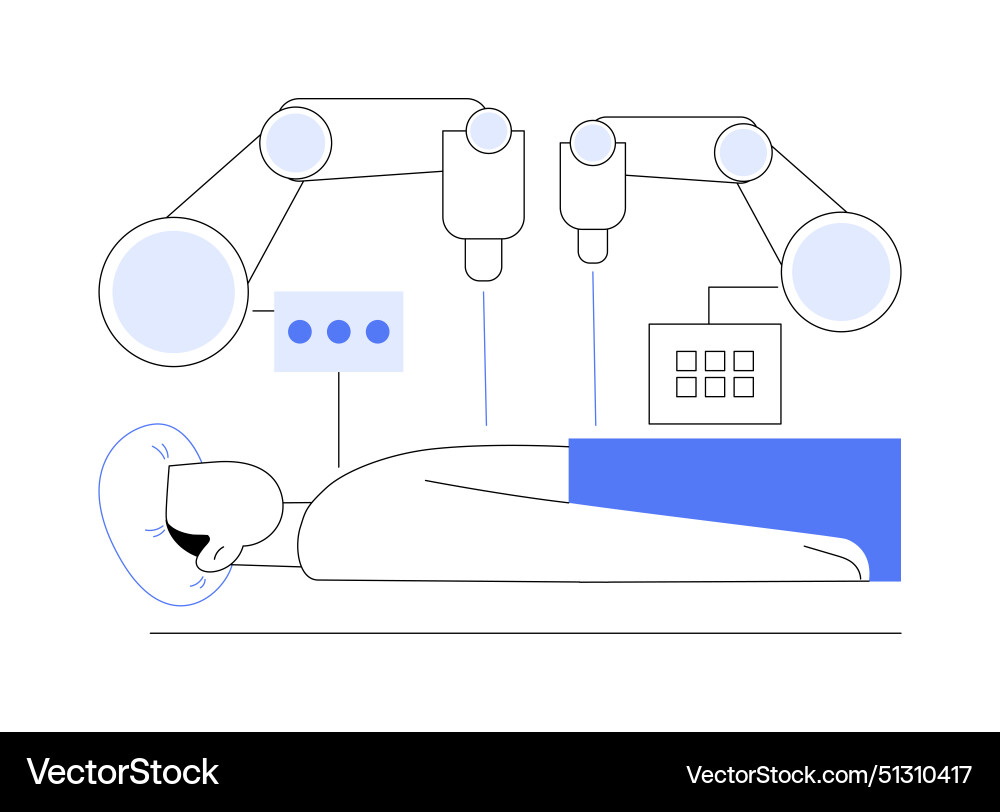 Surgical robot isolated cartoon Royalty Free Vector Image
