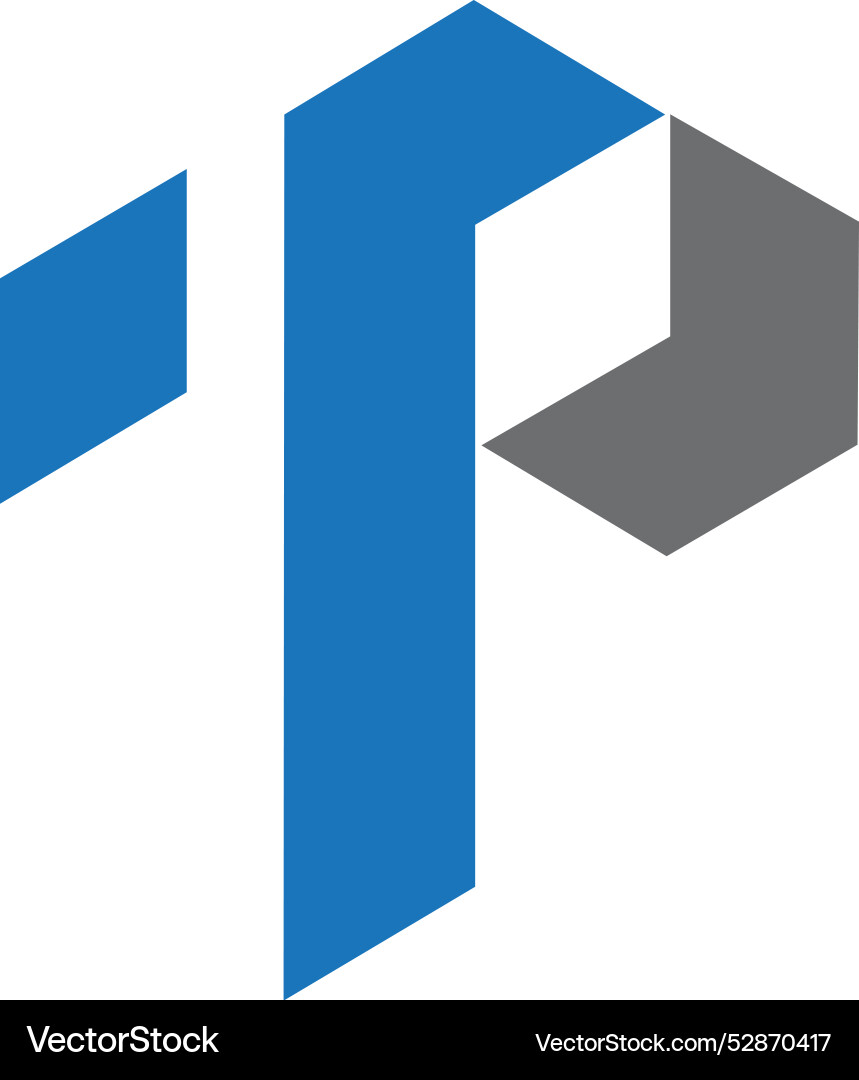 Tp letter logo design template Royalty Free Vector Image