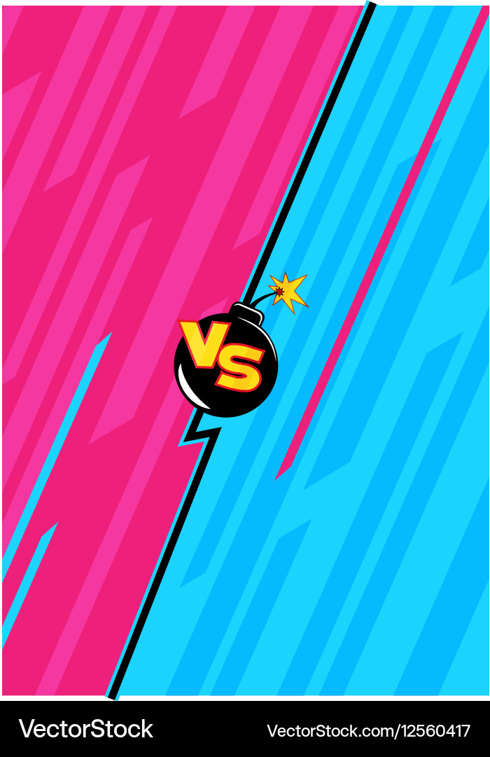 Versus element template 1 Royalty Free Vector Image