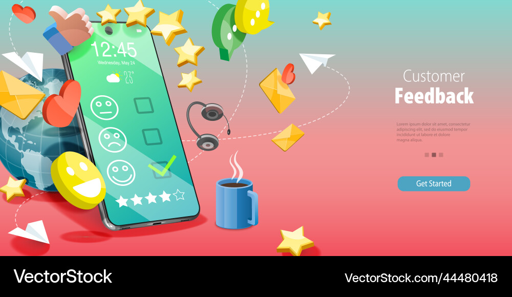 3d conceptual of customer Royalty Free Vector Image