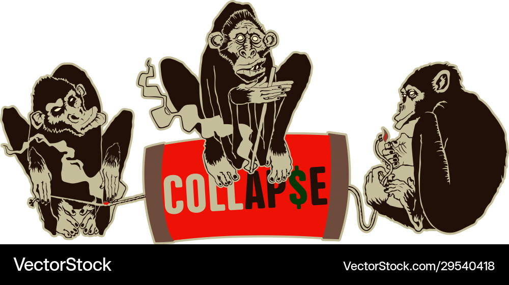 Civilization Collapse Royalty Free Vector Image