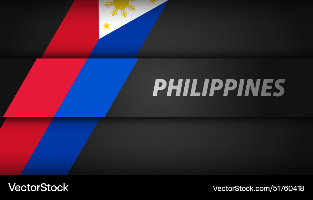 Edge background philippines graphic and label Vector Image