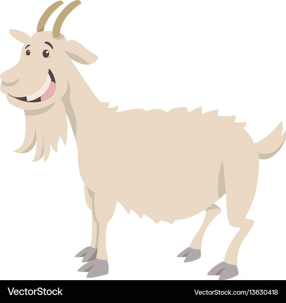 Goat farm animal character Royalty Free Vector Image