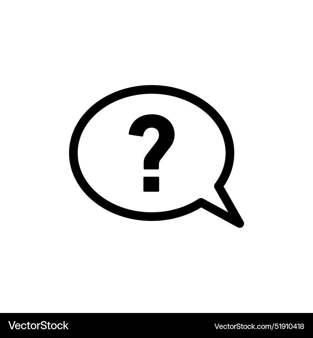 Help question icon for faq sections and customer Vector Image