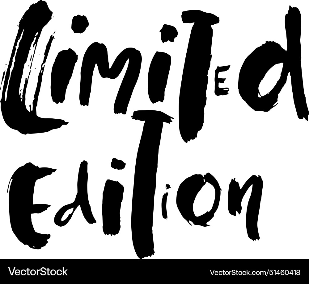 Limited edition modern lettering design Royalty Free Vector