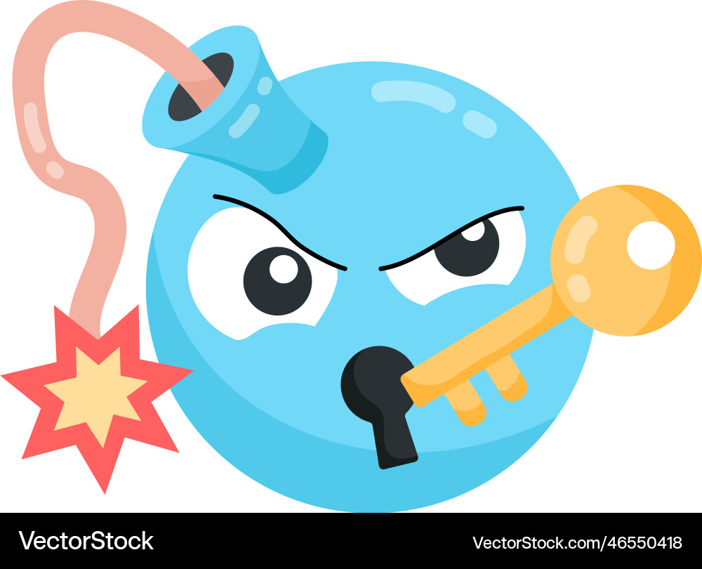 Lock bomb Royalty Free Vector Image - VectorStock
