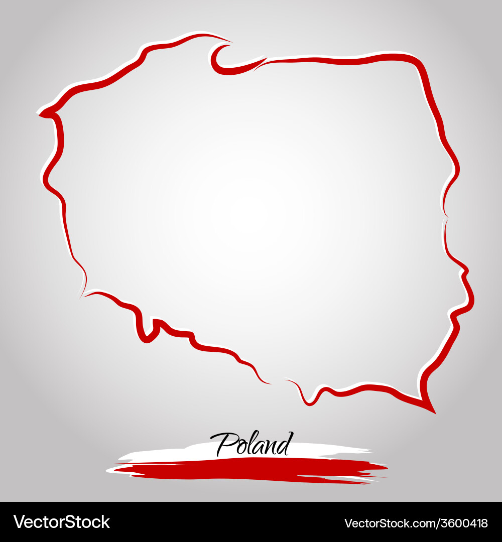 Map of poland Royalty Free Vector Image - VectorStock
