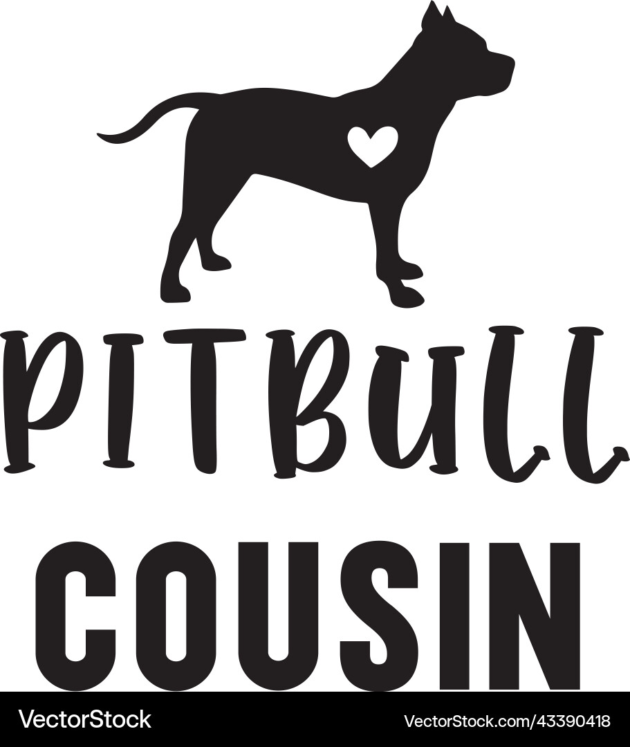Pitbull cousin Royalty Free Vector Image - VectorStock