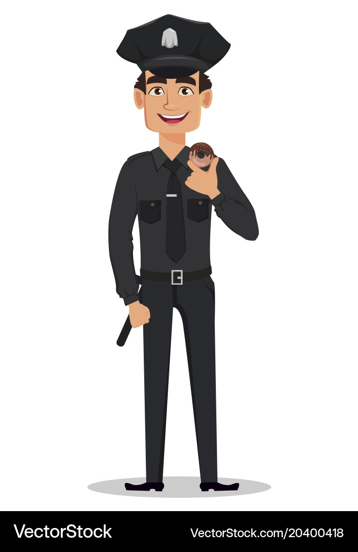 Police officer policeman Royalty Free Vector Image