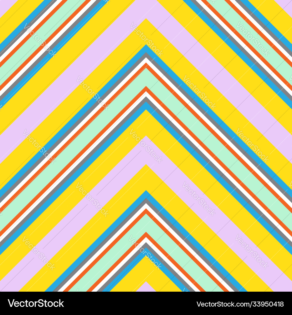 Rainbow chevron diagonal stripes seamless pattern Vector Image