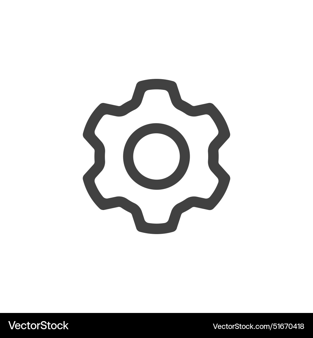 Setting tools icon or gear symbol Royalty Free Vector Image