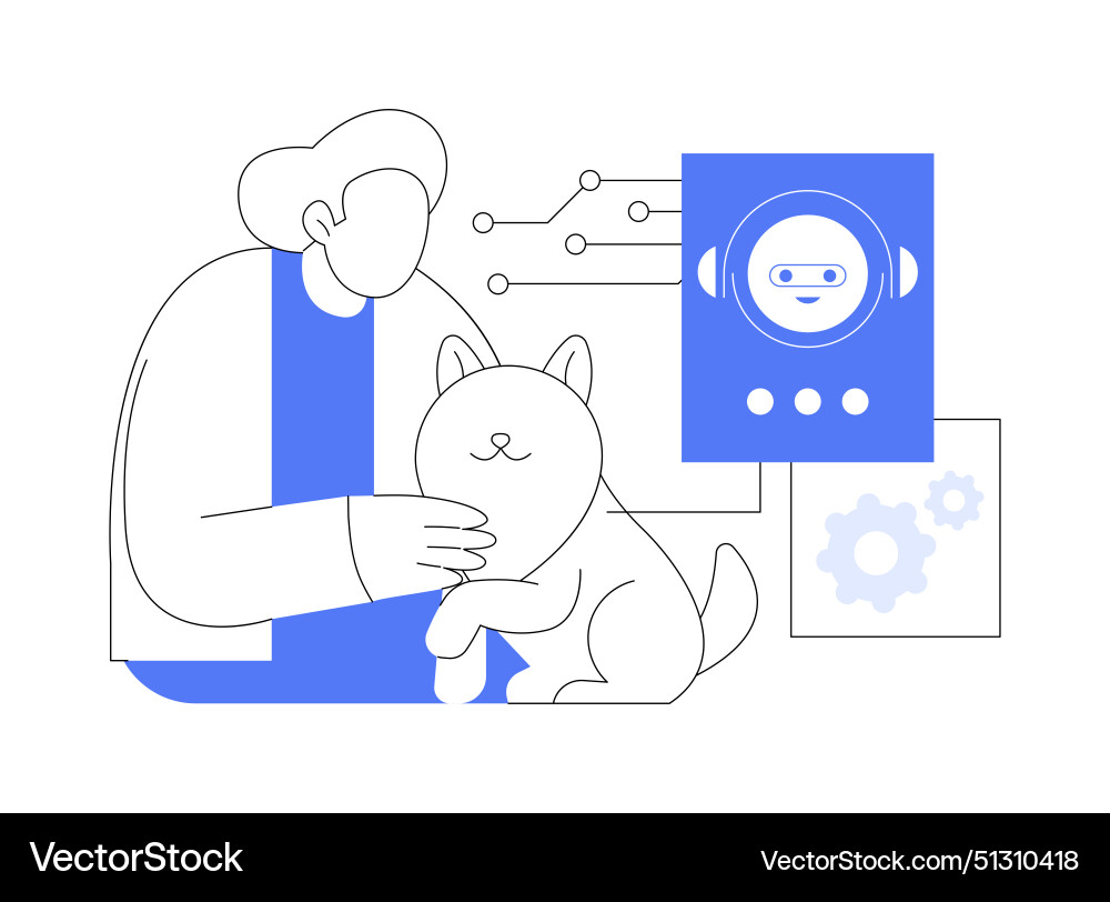Therapeutic robot isolated cartoon Royalty Free Vector Image
