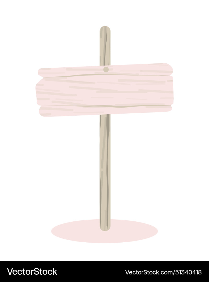 Wooden pointer billboard signboard blank banner Vector Image