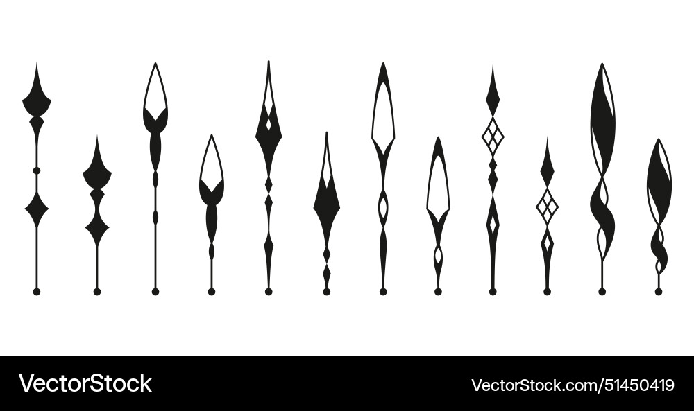 Clock pointer arrows black silhouette chronometer Vector Image