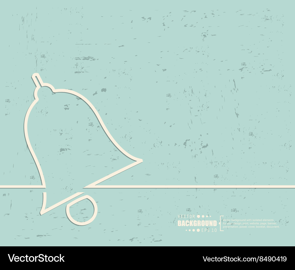 Creative bell art template Royalty Free Vector Image