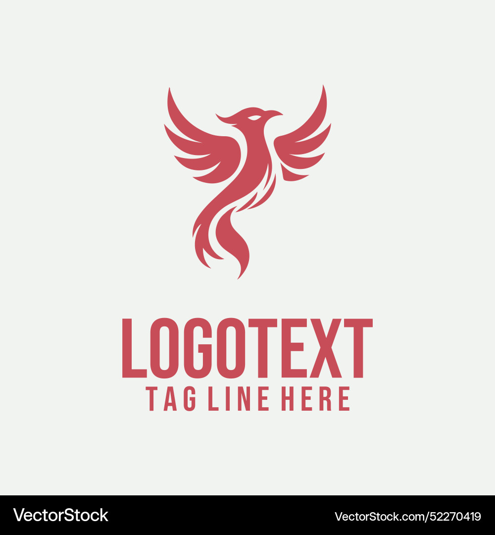Flame bird logo Royalty Free Vector Image - VectorStock