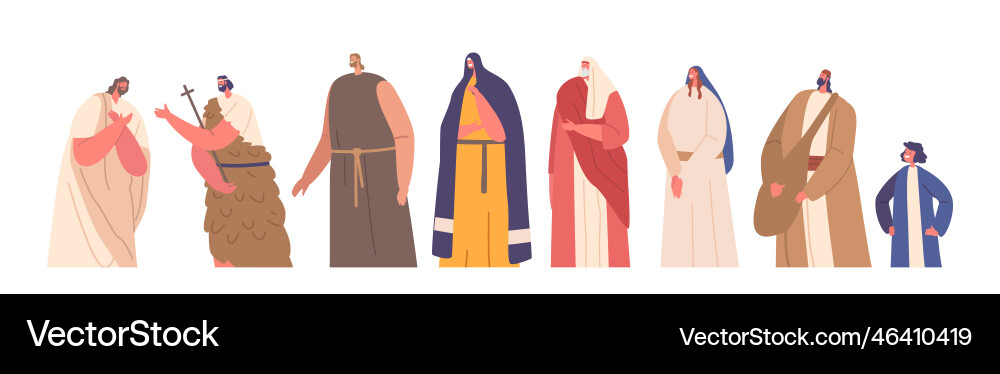 Jesus Baptism by John the Baptist Royalty Free Vector Image