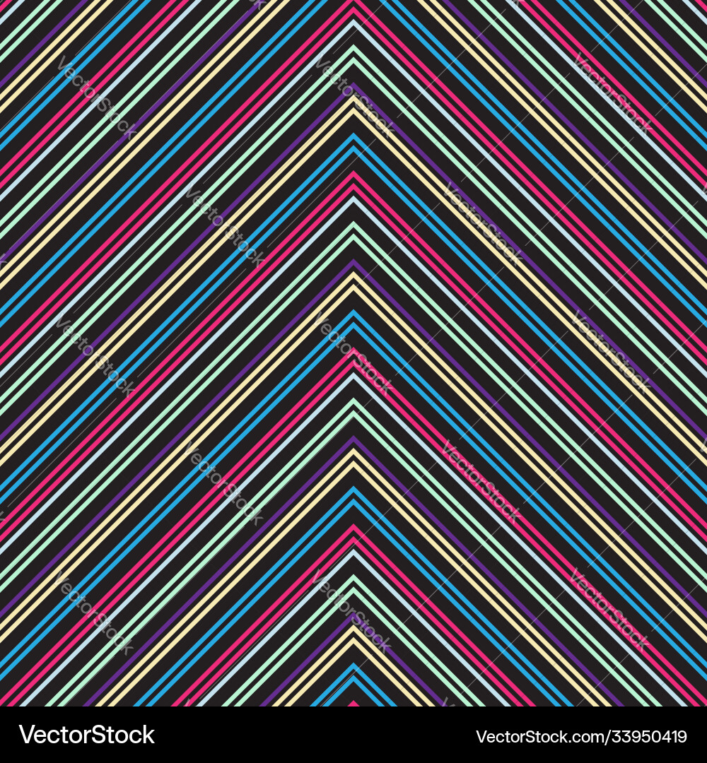Rainbow chevron diagonal stripes seamless pattern Vector Image