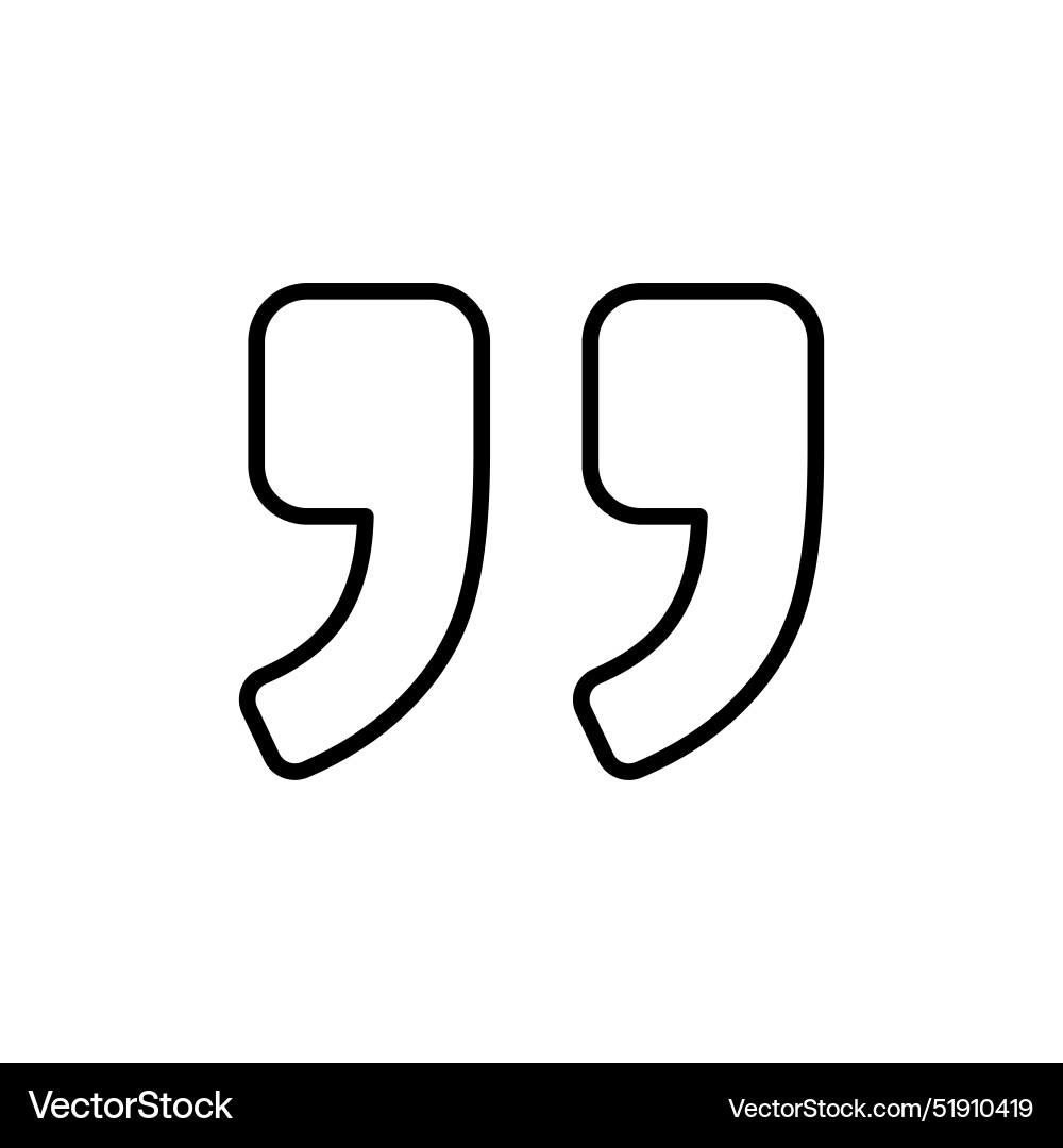 Right quote icon ideal for inspirational messages Vector Image