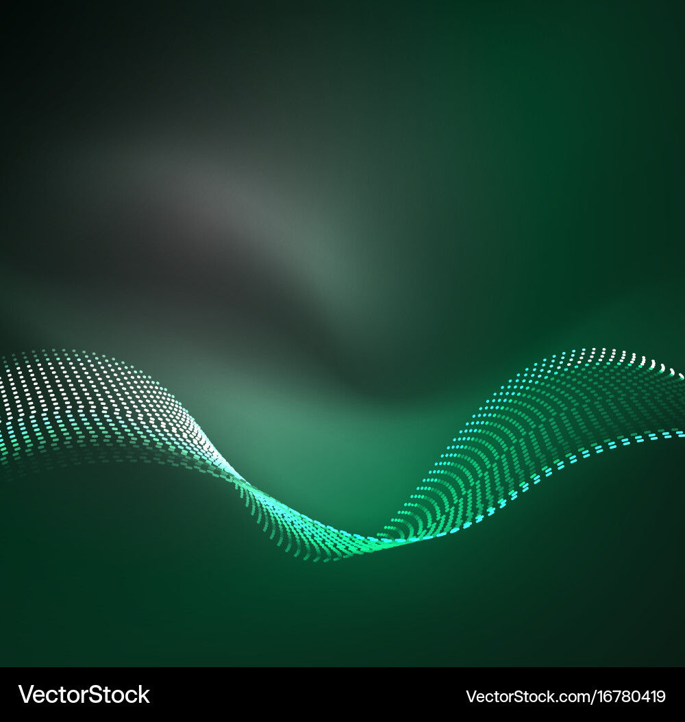 Wave particles background Royalty Free Vector Image
