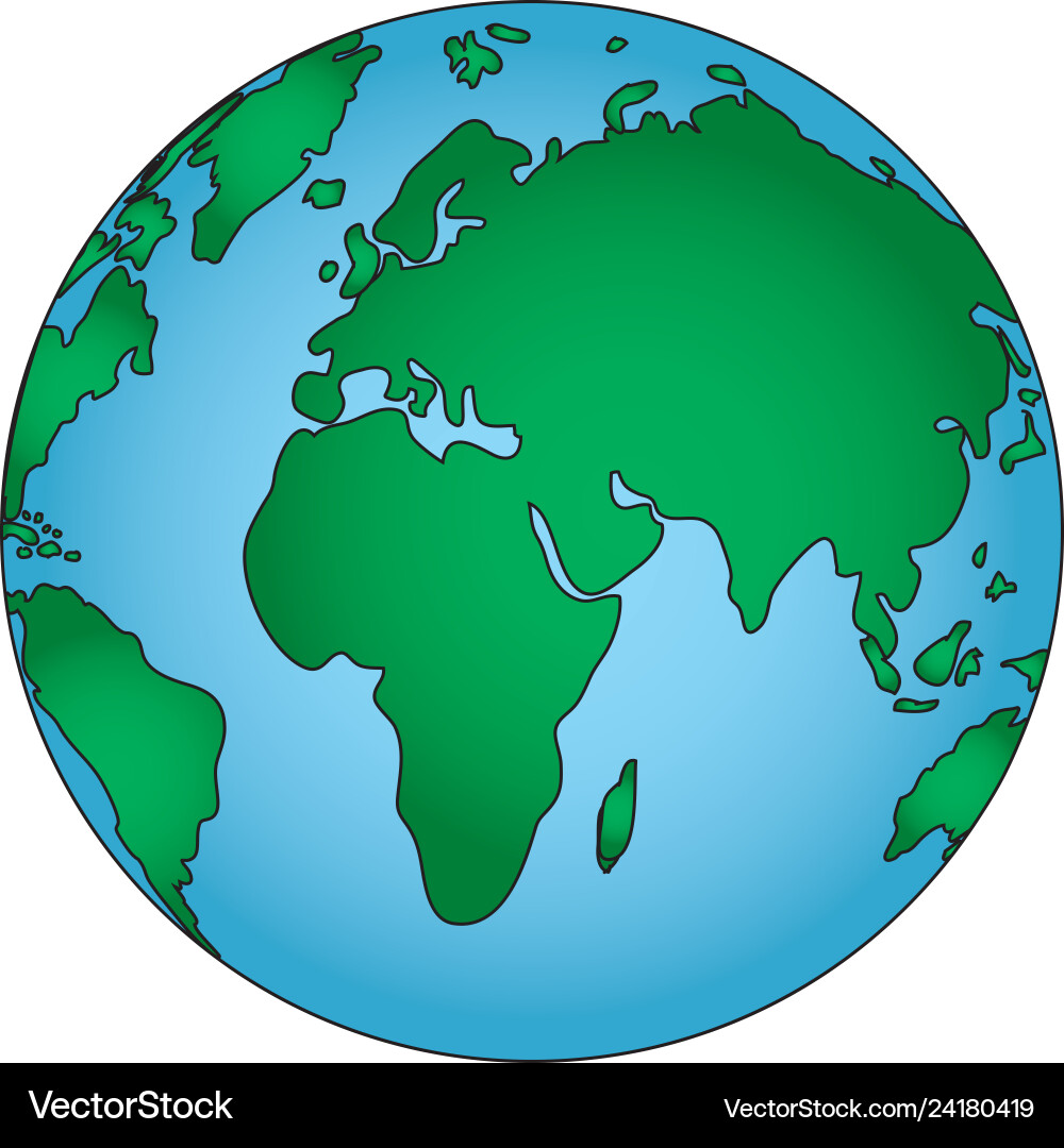 World Map Cartoon Poster, Print The Vector World Map With Flat Cartoon