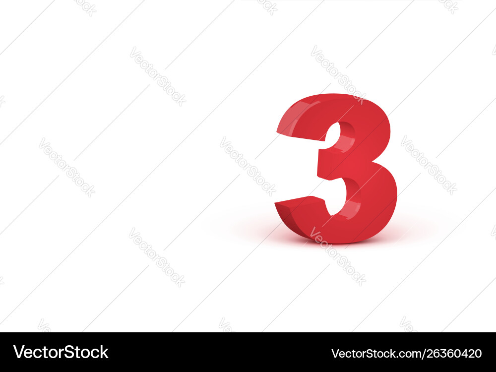 3d red realistic character Royalty Free Vector Image