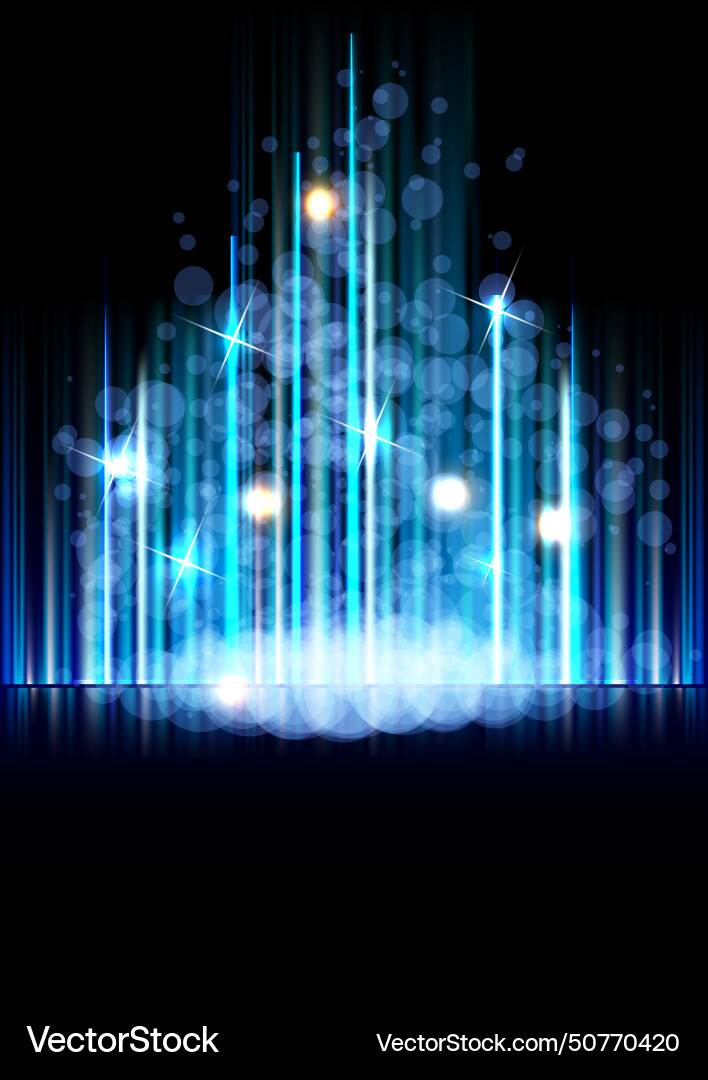 Abstract space forest background with north star Vector Image