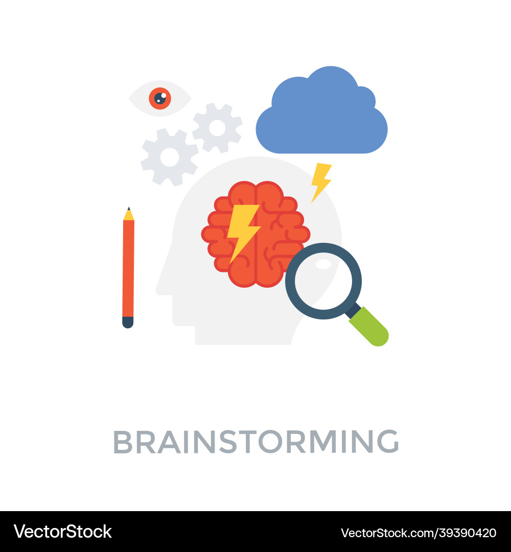 Brainstorming Royalty Free Vector Image - VectorStock