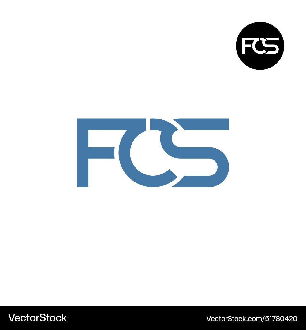 Fcs logo letter monogram design Royalty Free Vector Image