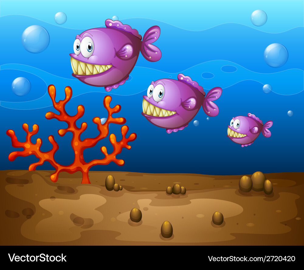 Fish underwater Royalty Free Vector Image - VectorStock