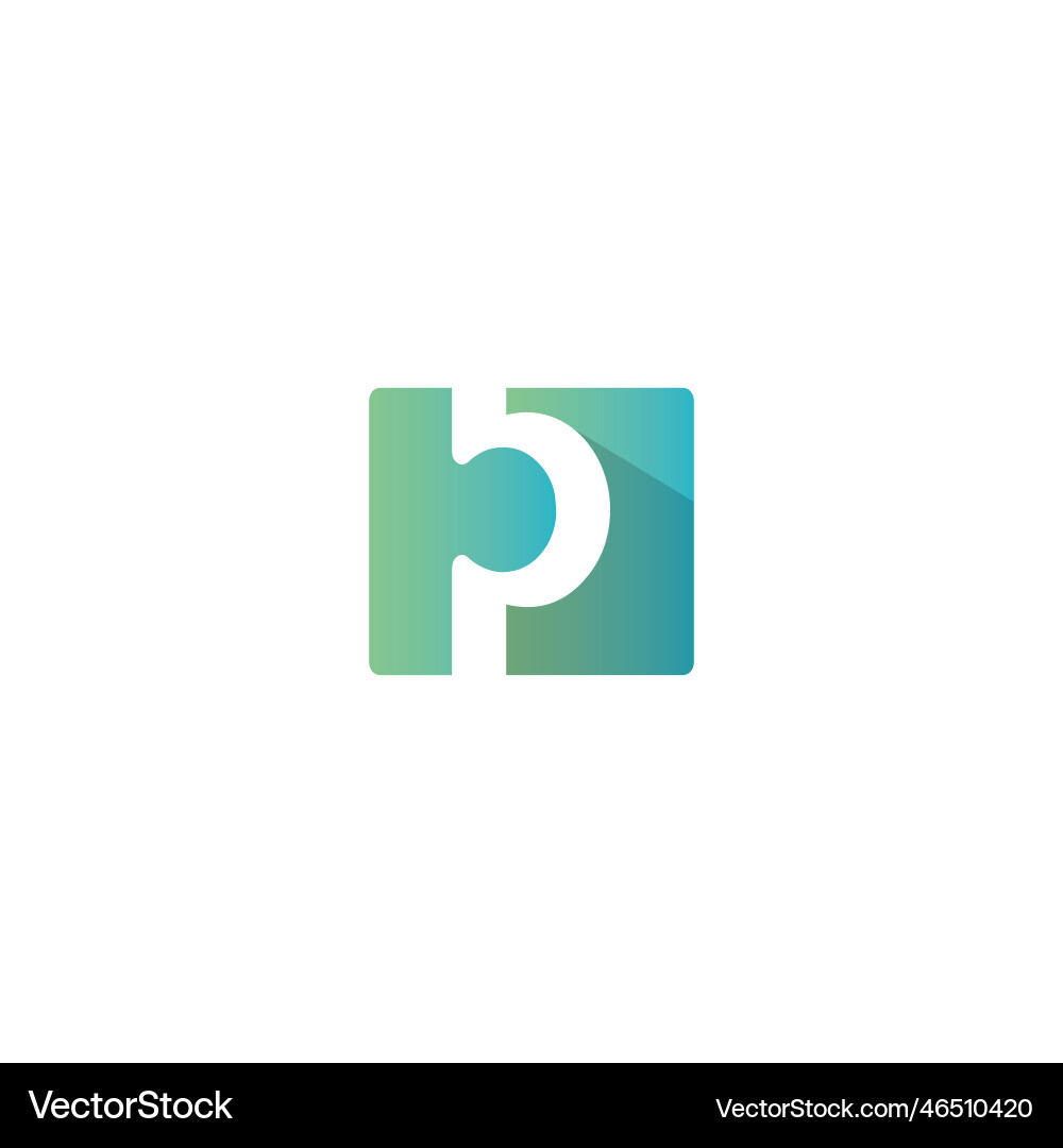 Letter p puzzle logo design Royalty Free Vector Image