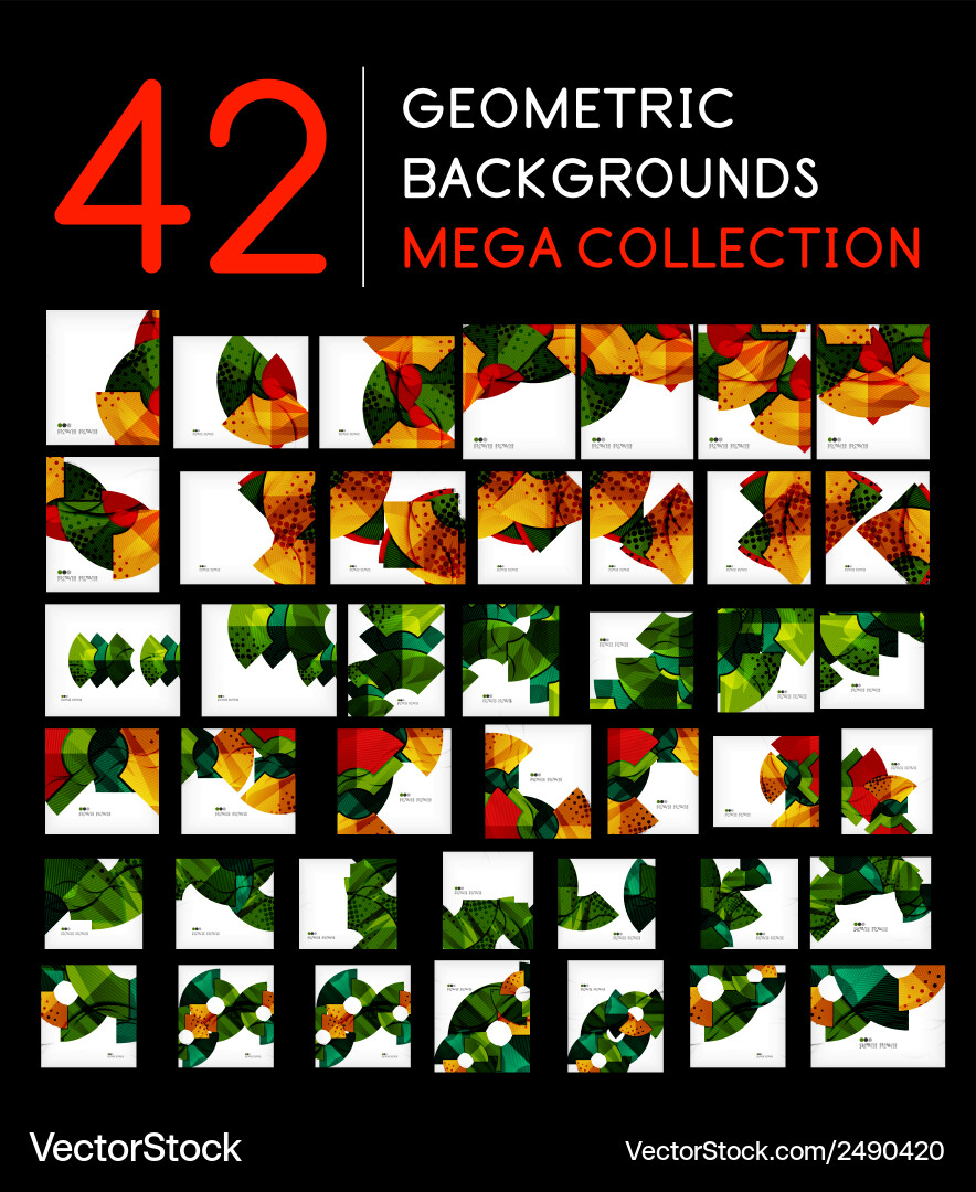 Mega collection of abstract backgrounds Royalty Free Vector