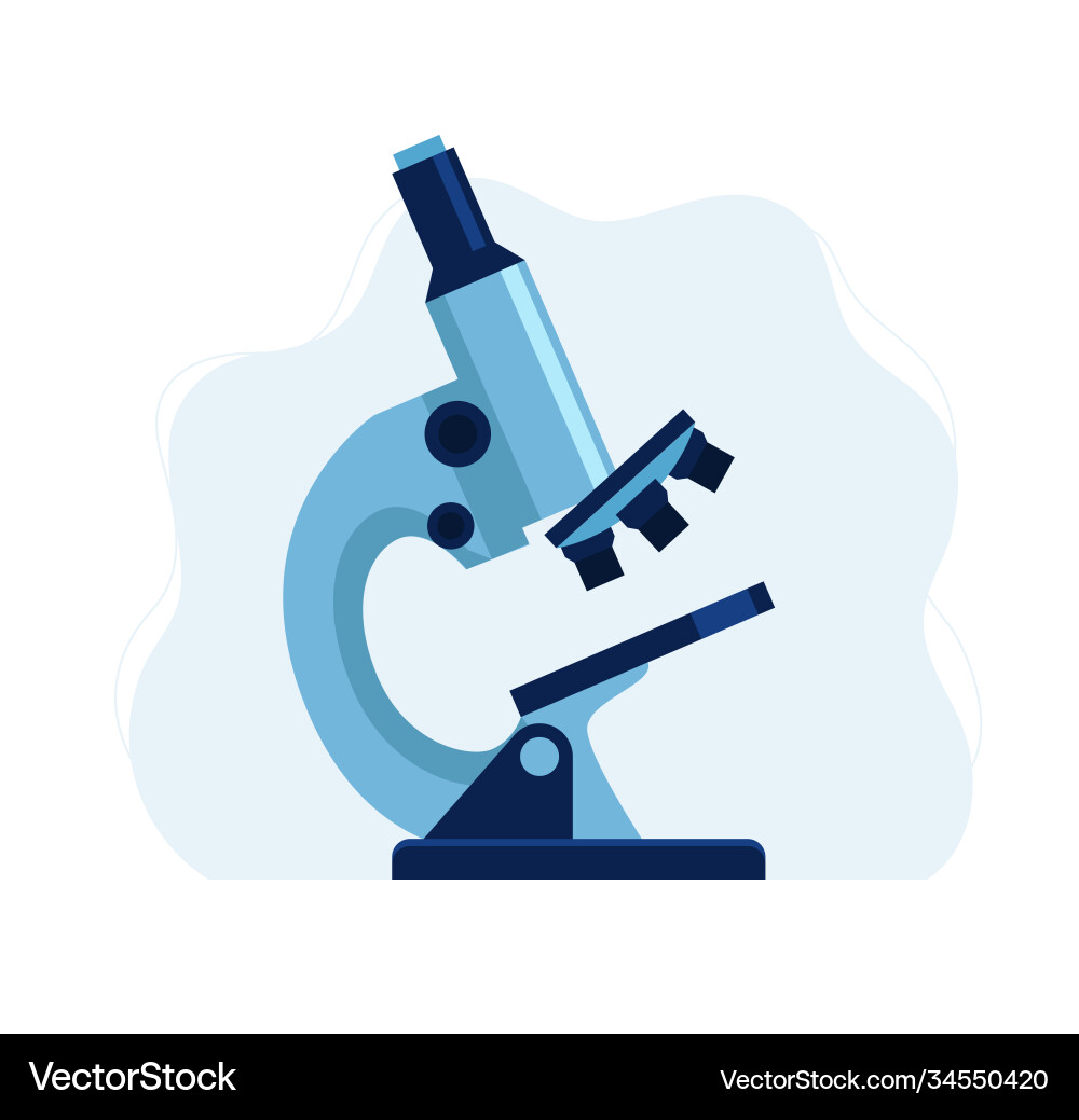 Microscope scientific research concept Royalty Free Vector