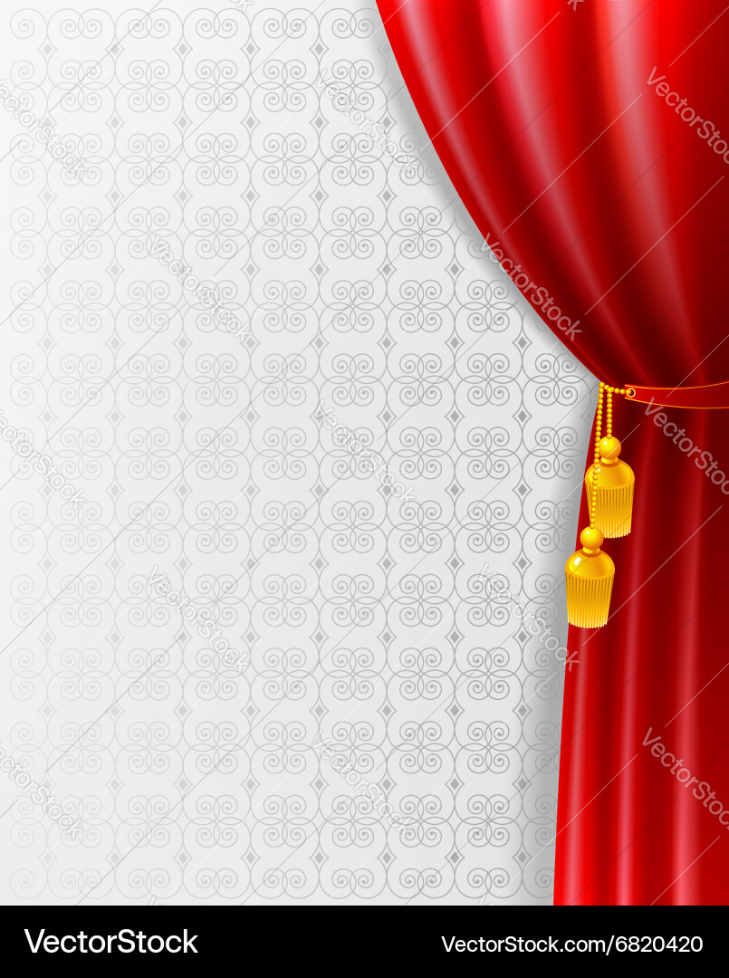 Red curtain Royalty Free Vector Image - VectorStock