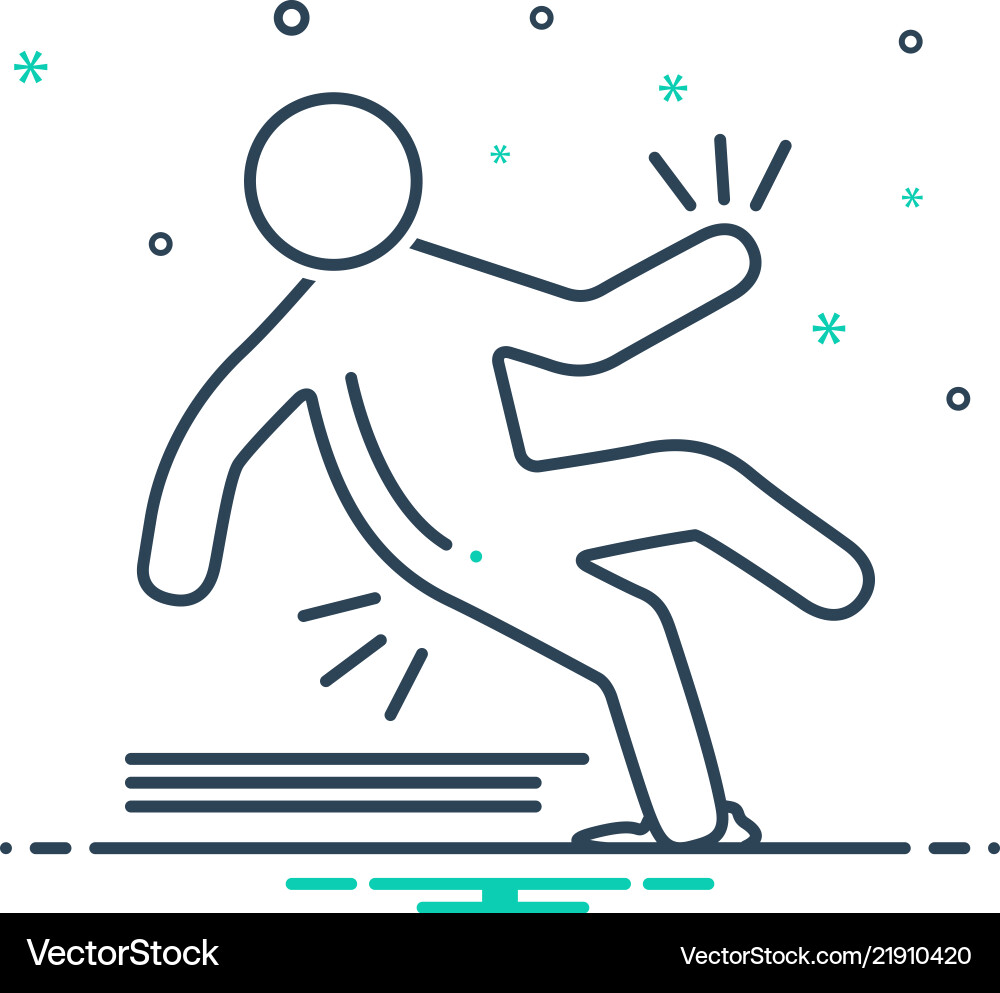 Slip accident Royalty Free Vector Image - VectorStock