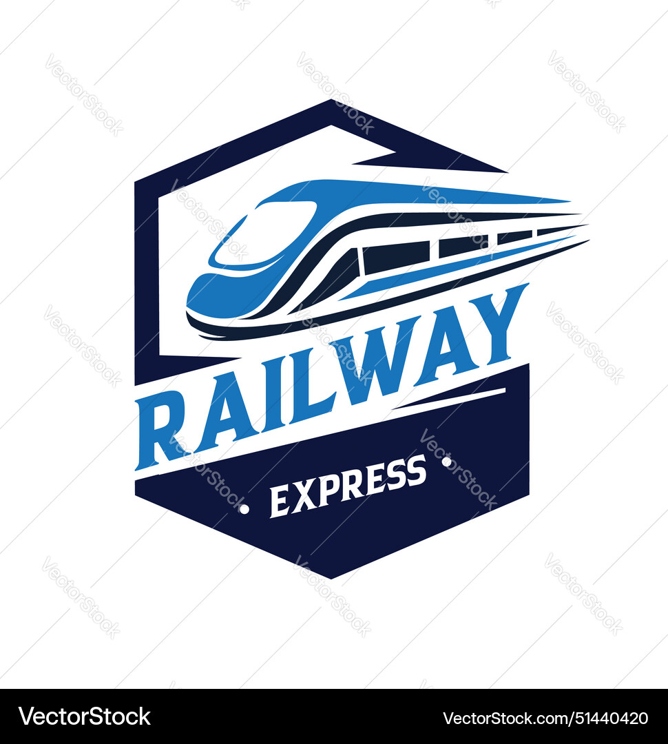 Train railway logo design inspiration Royalty Free Vector
