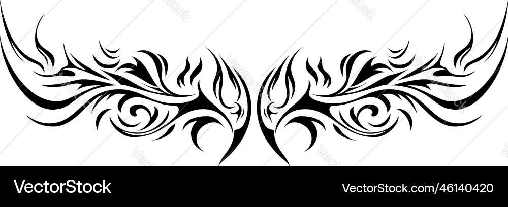 Tribal Swirl Tattoo Element Royalty Free Vector Image