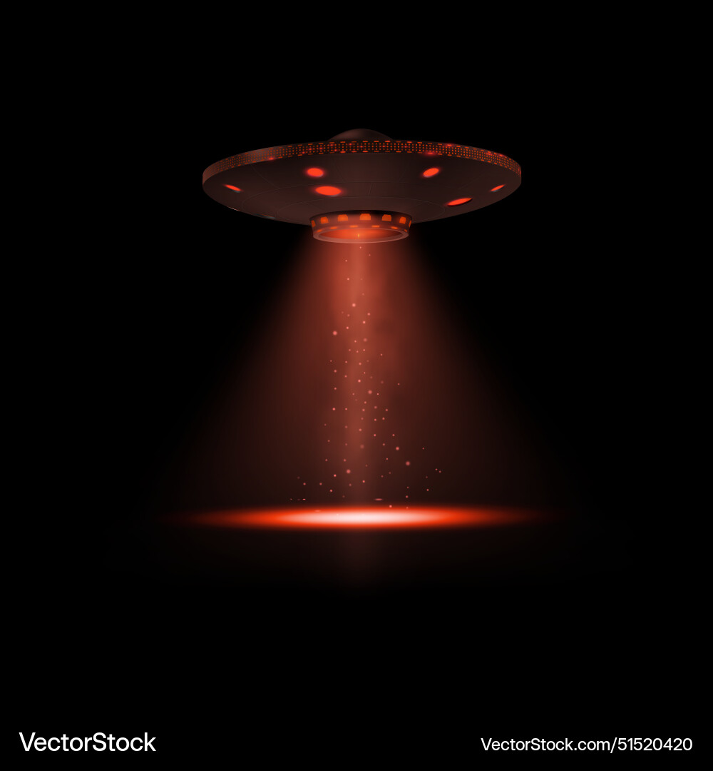 Ufo hovering of alien Royalty Free Vector Image