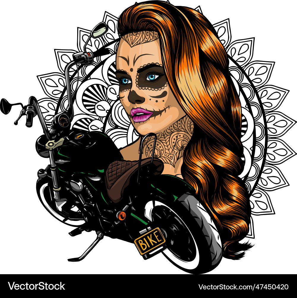 Vintage chopper motorcycle Royalty Free Vector Image