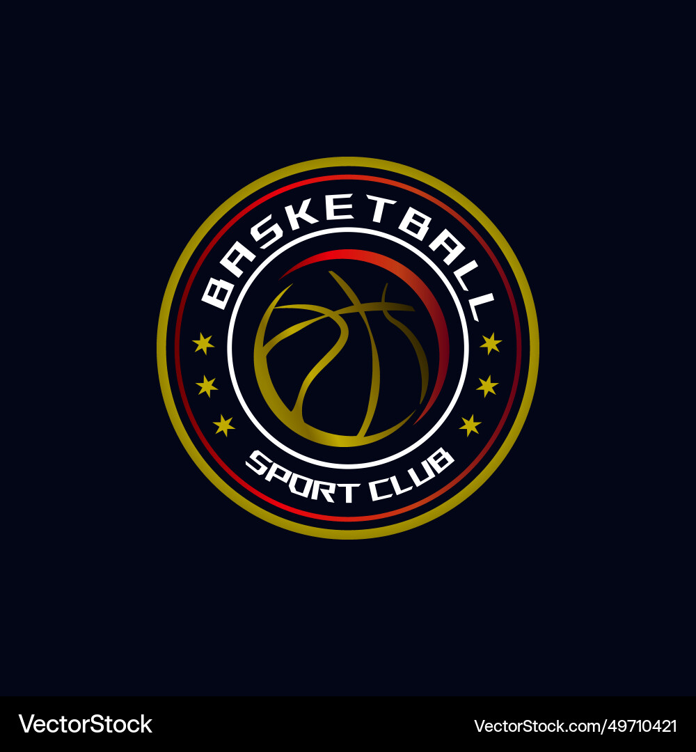Basketball logo gradient design template sport Vector Image