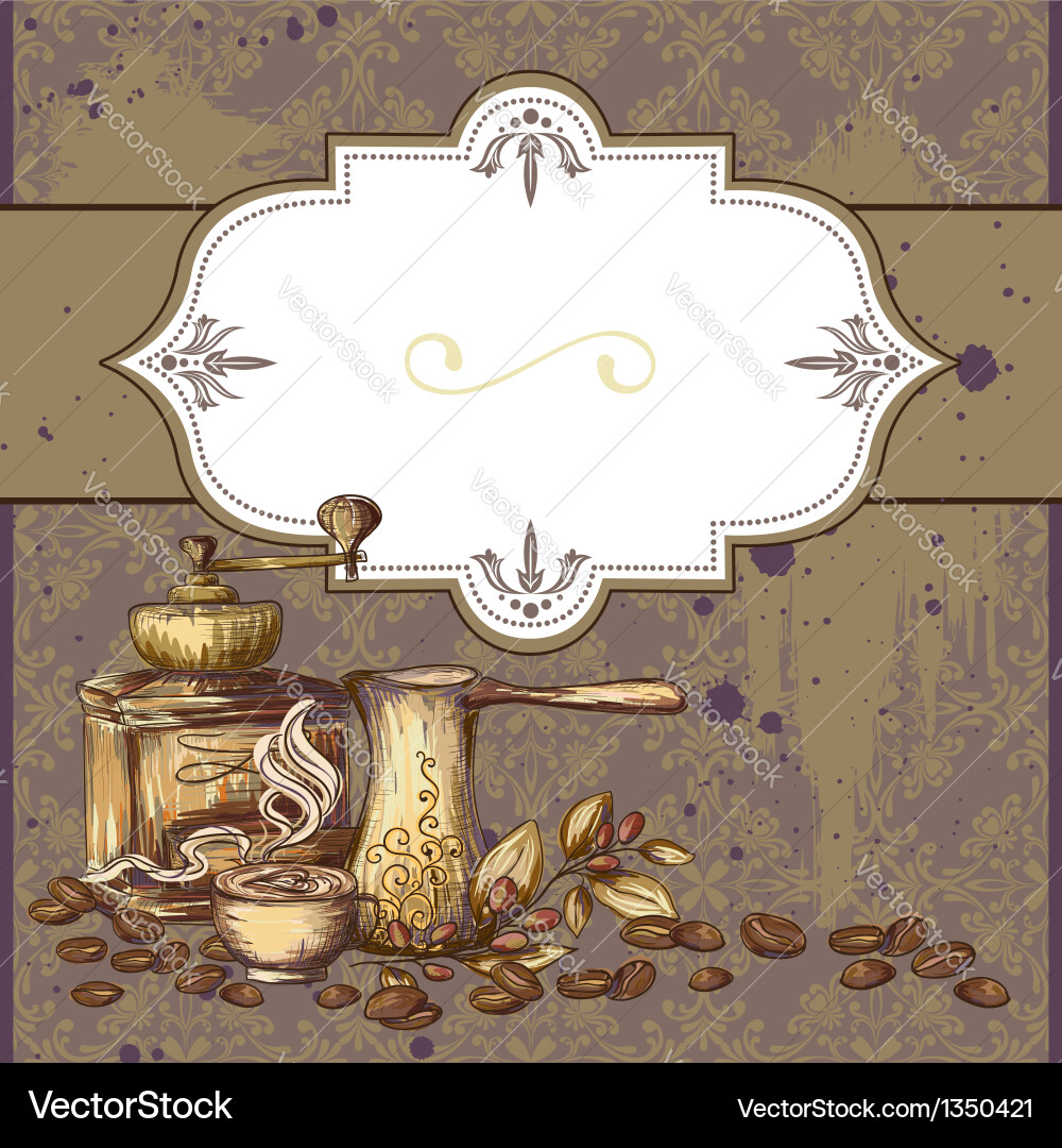 Coffee card Royalty Free Vector Image - VectorStock