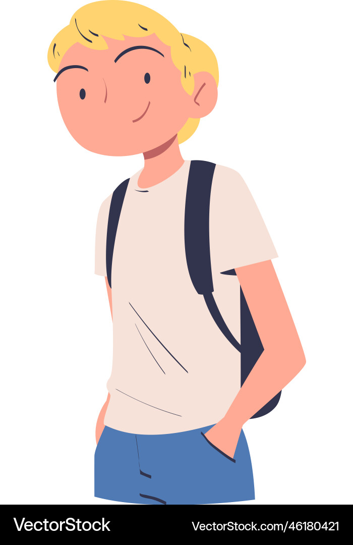 Confident Young Man with a Smile Royalty Free Vector Image