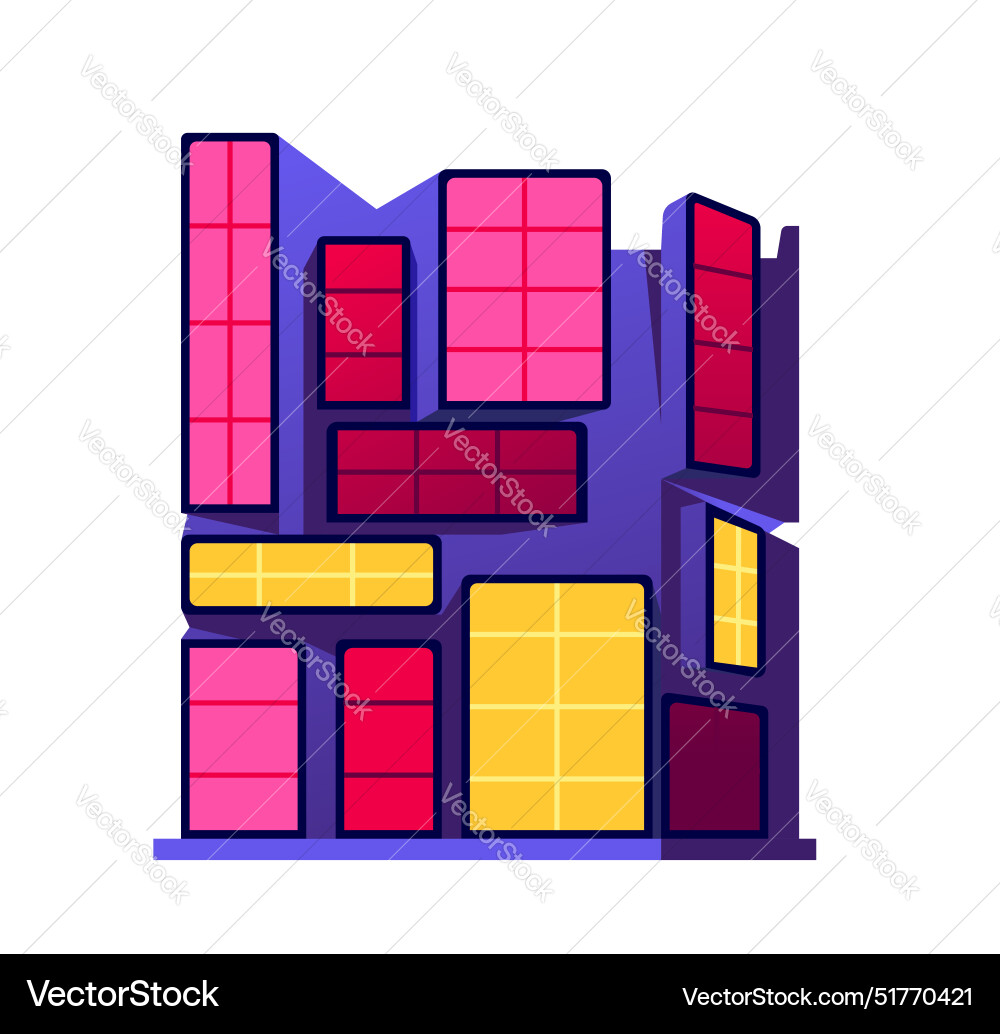 Gangnam underground shopping area - flat design Vector Image