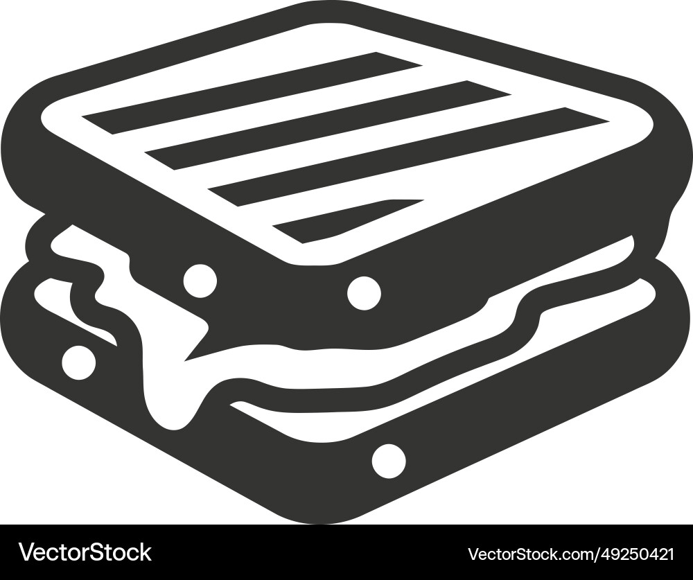 Grilled cheese sandwich icon Royalty Free Vector Image