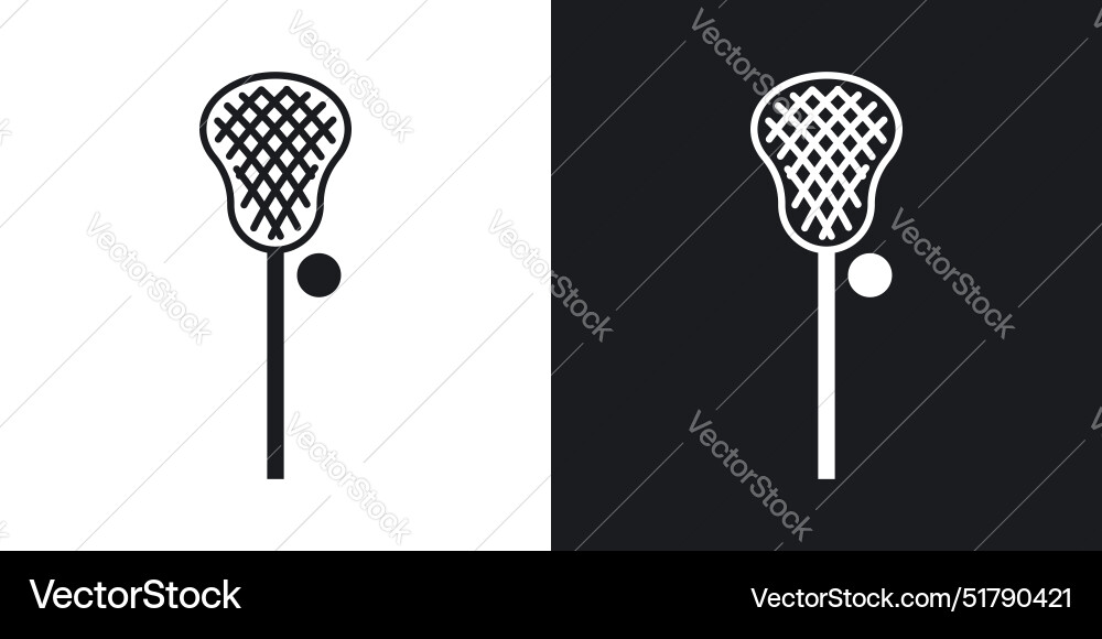 Lacrosse stick ball icon Royalty Free Vector Image
