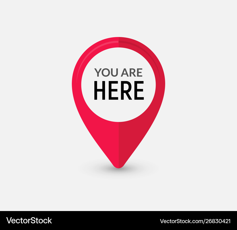 Location Point Icon - You Are Here Royalty Free Vector Image