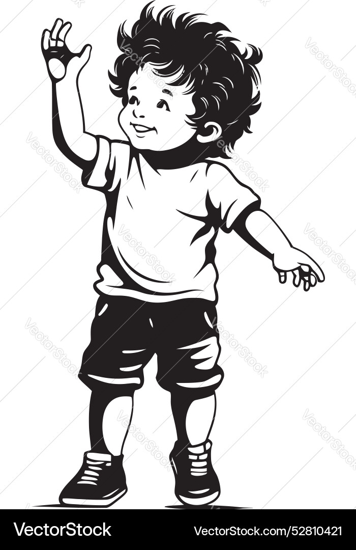 Sunny spirits logo design laughing littles joyful Vector Image